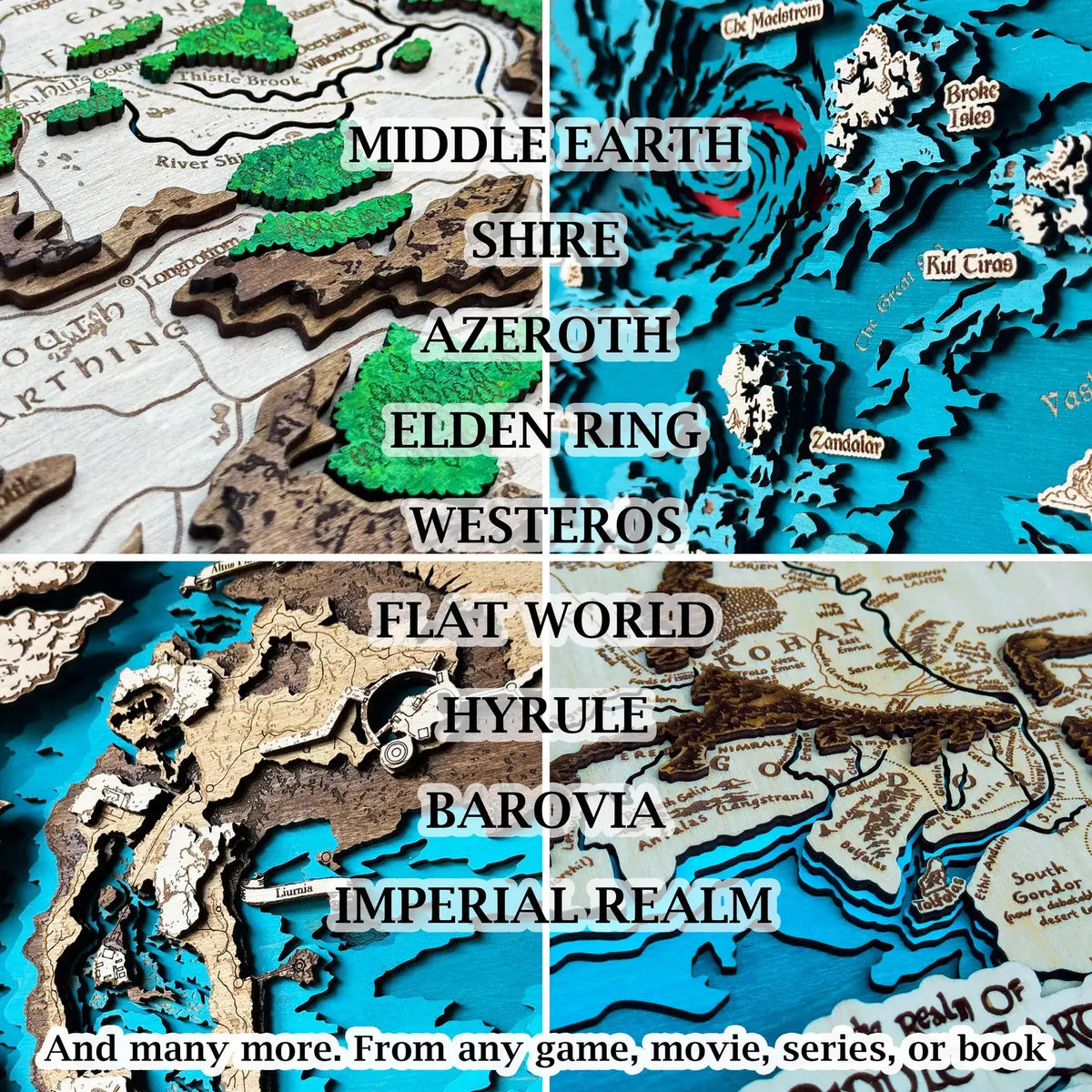 Fantasy & Fictional Maps – Custom Wood Maps