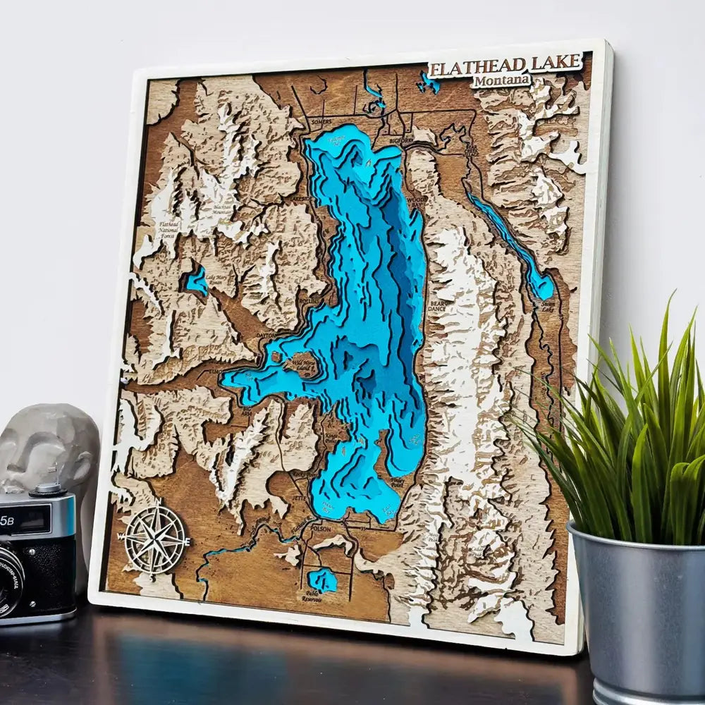3D Wooden Maps – Personalized Layered Wood Art – Custom Wood Maps