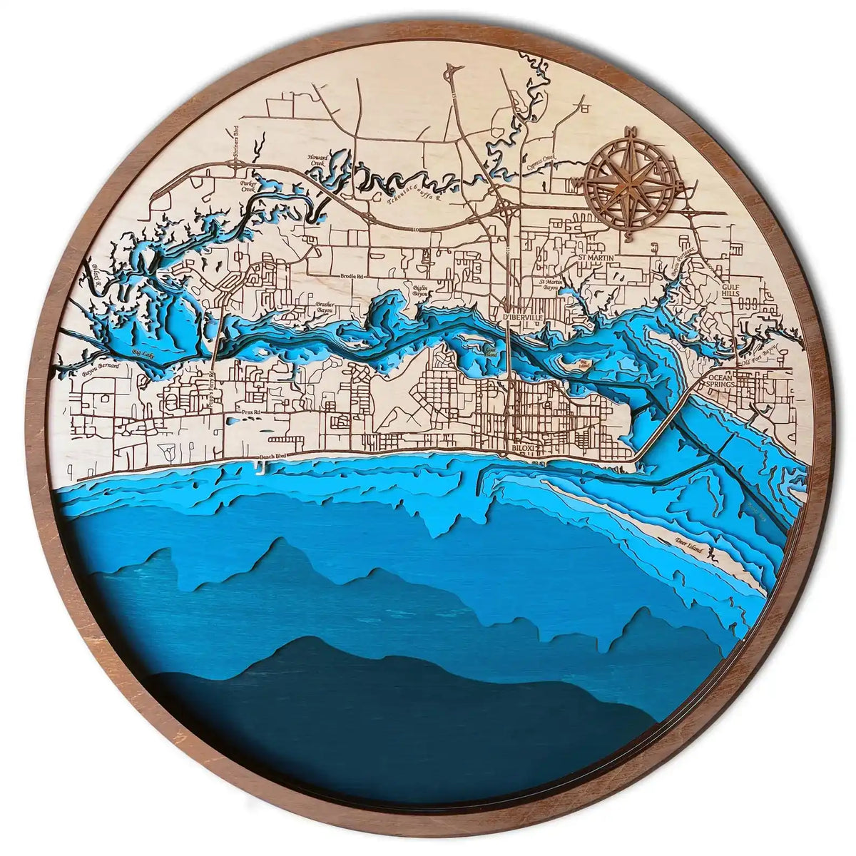 Panama City Beach 3D Wooden Map – Custom Wood Maps