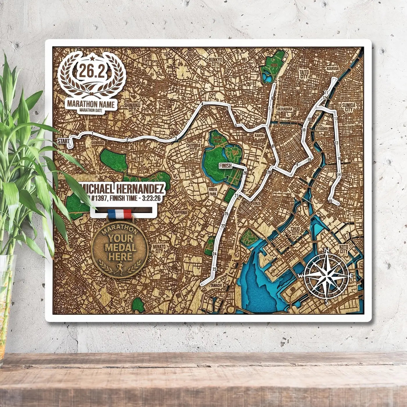 3D Wooden Maps – Personalized Layered Wood Art – Custom Wood Maps